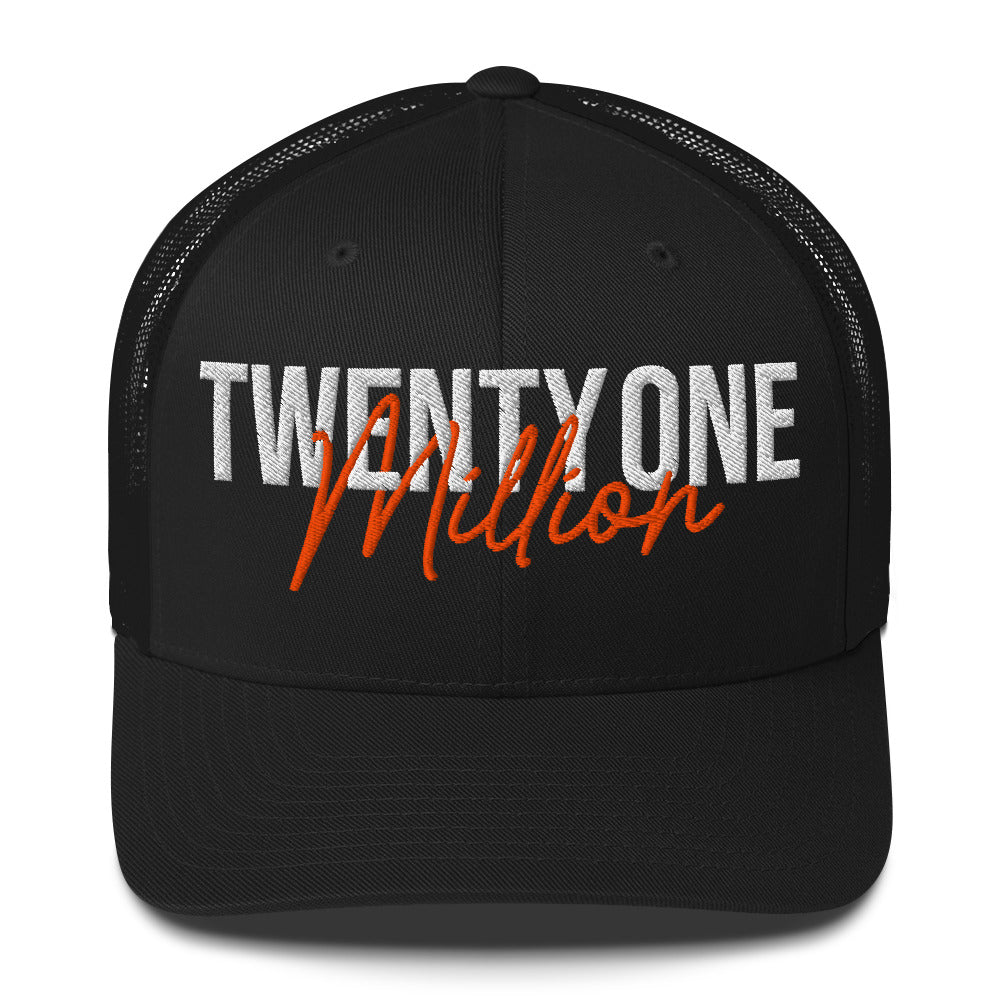 Twenty One Million Script Trucker Cap – The Bitcoin Diaries